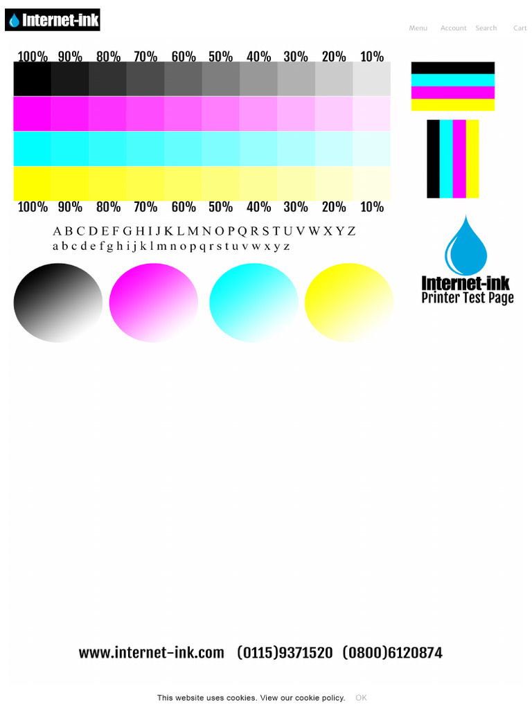 Colour Test Page - Internet Ink | PDF