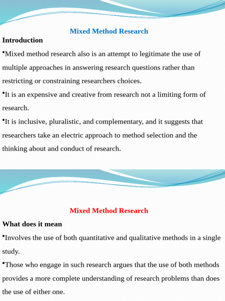 Understanding Mixed Method Research | PDF | Methodology | Quantitative ...
