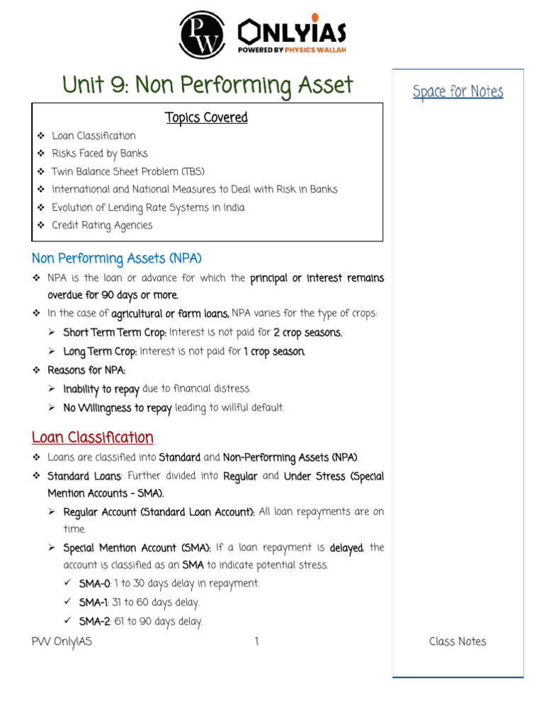 Understanding Non-Performing Assets (NPA) | PDF | Bankruptcy | Basel Ii