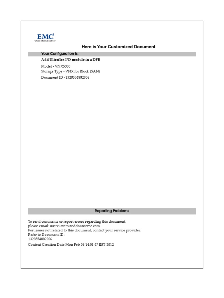VNX5300 Add IO Module | PDF | Electrostatic Discharge | Computer Hardware