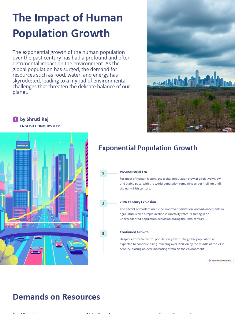 The Impact of Human Population Growth | PDF | Habitat Destruction ...