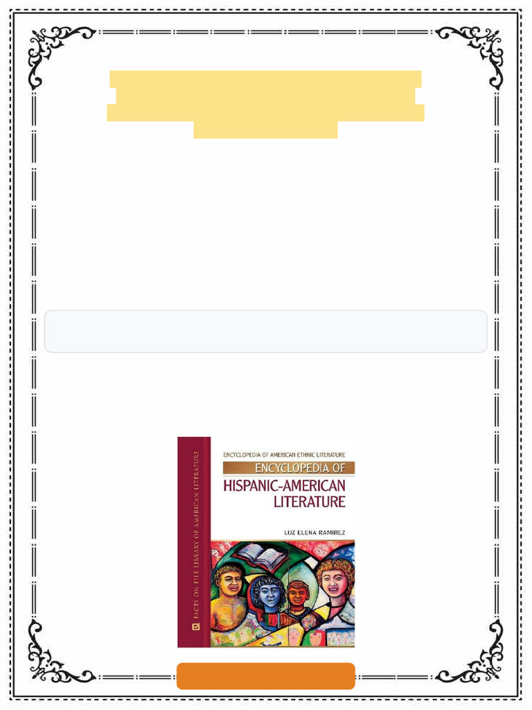 Encyclopedia of Hispanic American Literature Encyclopedia of American ...