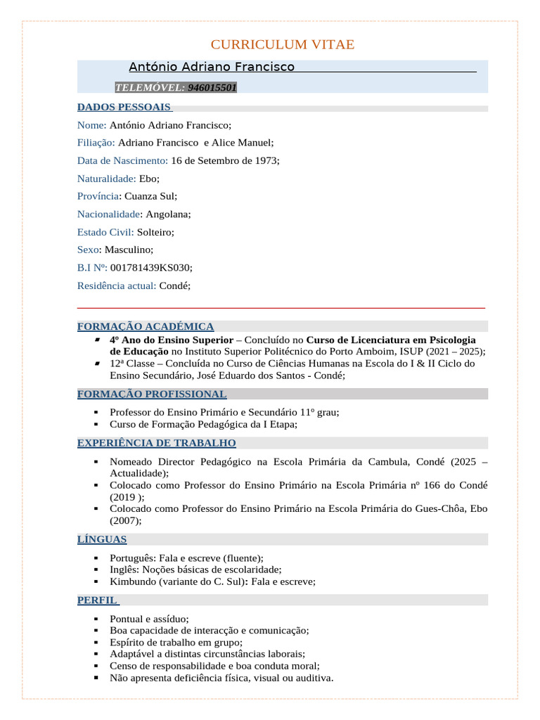 Curriculum Vitae Dp | PDF