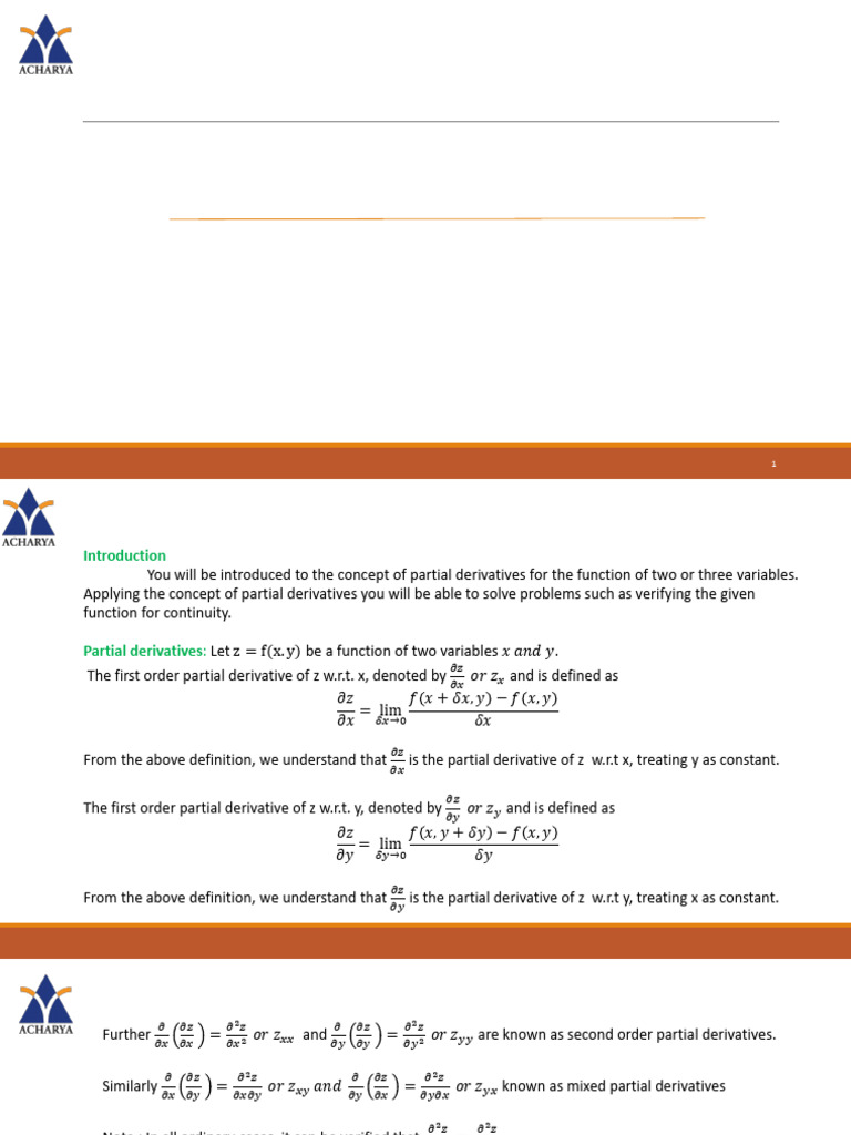 Module 2 Series Expansion and Multiariable Calculus Partial Derivatives Presentation ...