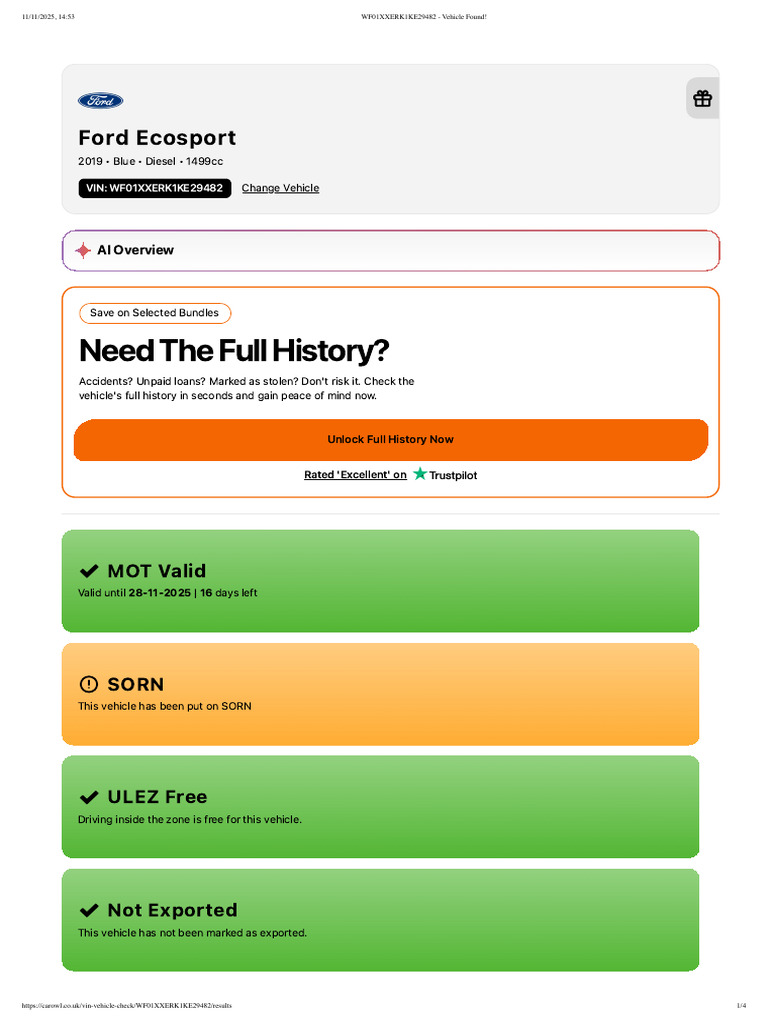 Wf01xxerk1ke29482 - Vehicle Found! | PDF | Fuel Economy In Automobiles ...
