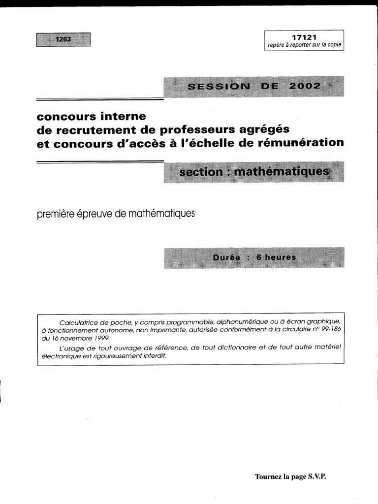 Math Gene Interne 2002 | PDF