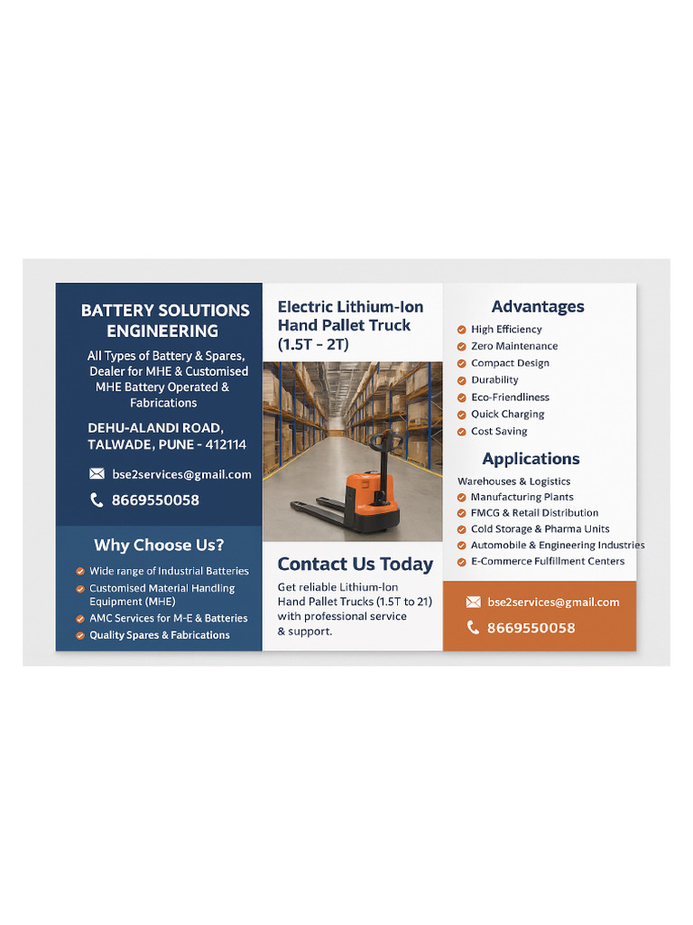 Mobile1TriFold Brochure Battery Solutions Engineering Digital ...