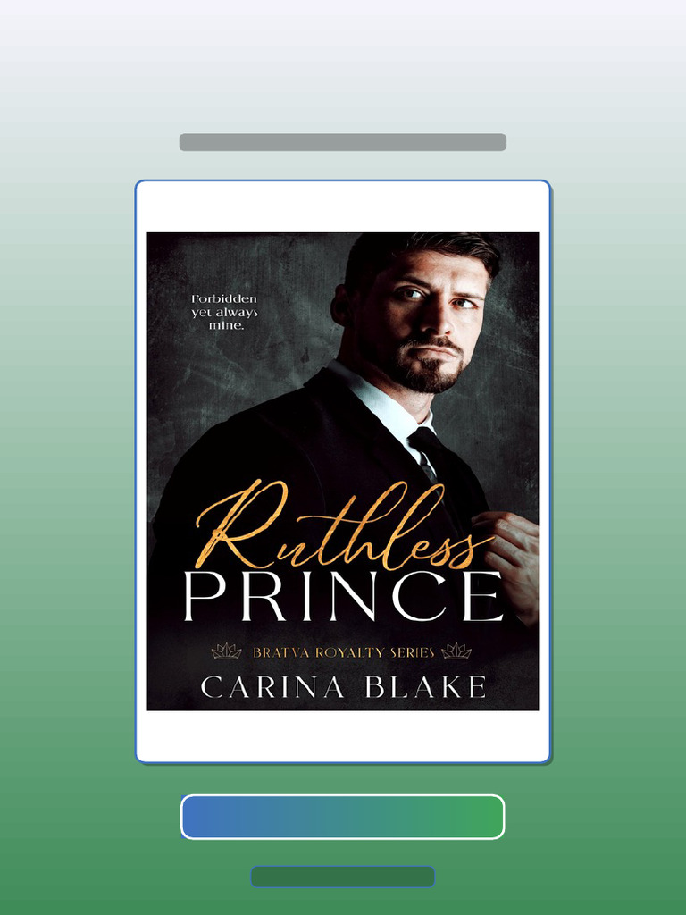 Test Bank For Ruthless Prince Bratva Royalty Book 3 Carina Blake HQ ...