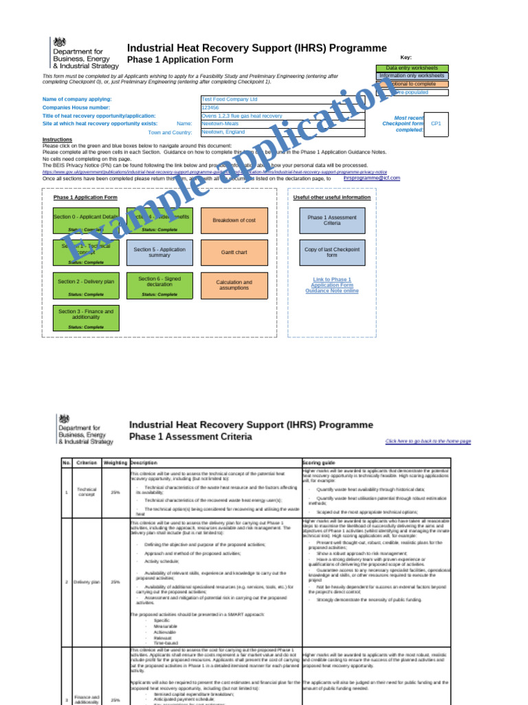 22 Phase 1 Application Workbook Example Food PV4.0 | PDF | Risk | Risk ...
