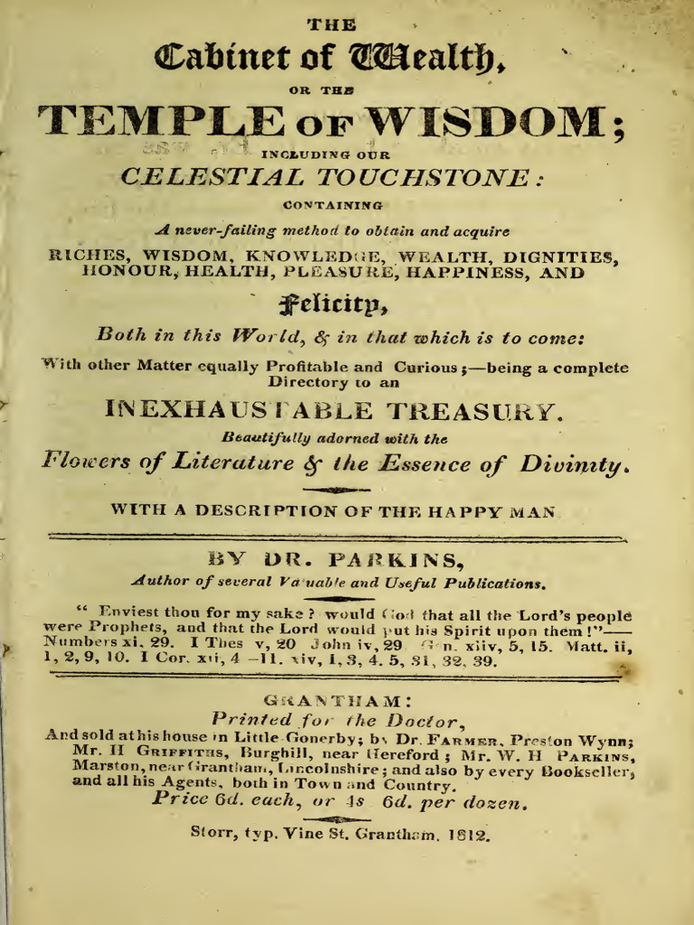 Temple of Wisdom: Guide to Wealth & Health | PDF | Religious Belief And ...