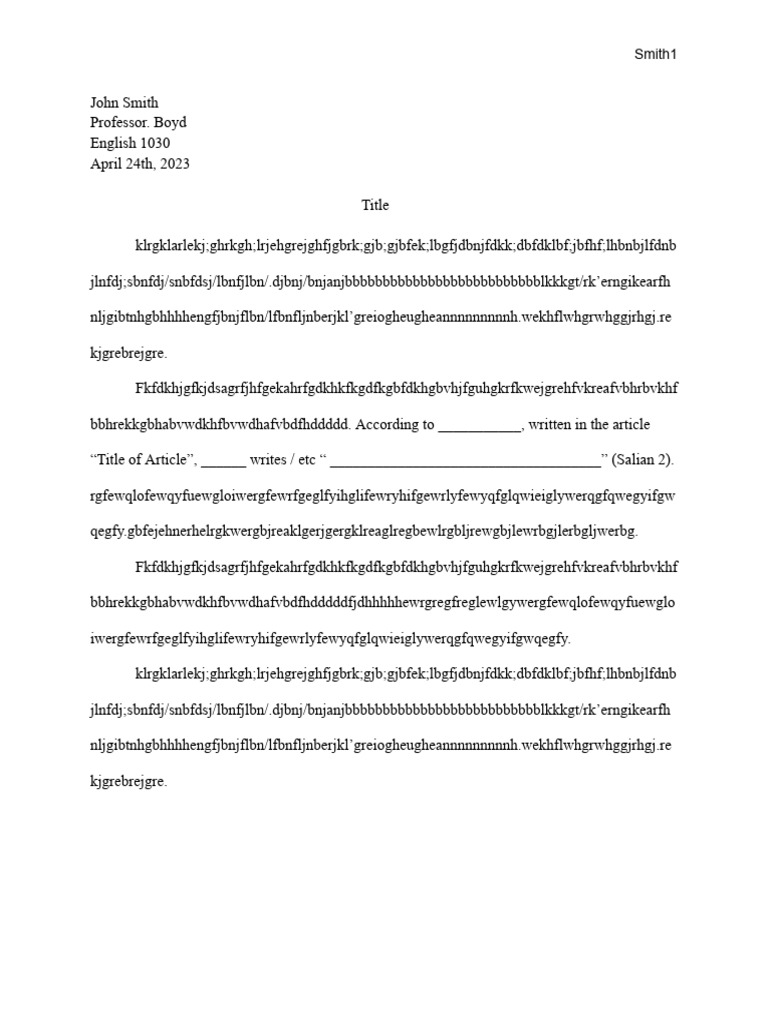MLA Format Example-5 | PDF
