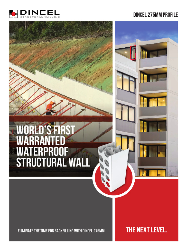 Dincel 275mm Waterproof Wall System | PDF | Concrete | Basement
