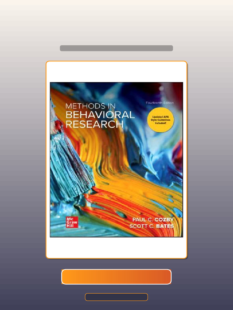 Test Bank For Methods in Behavioral Research 14th Edition Cozby HQ File ...