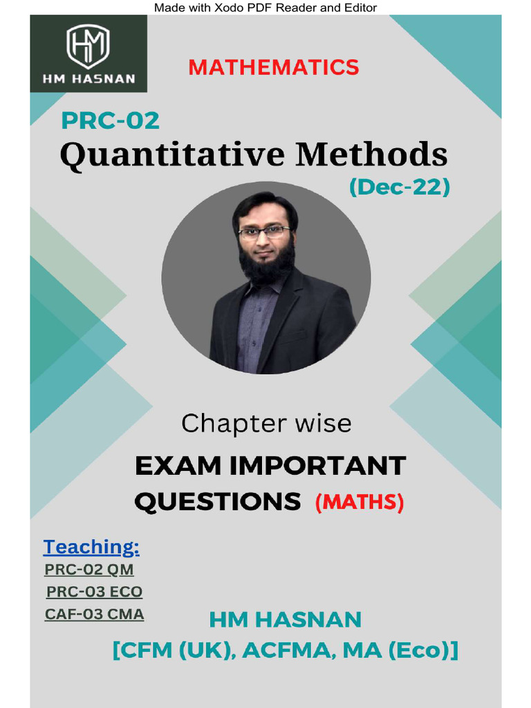 MATH IMP Question by HM Hasnan (Dec) .. | PDF