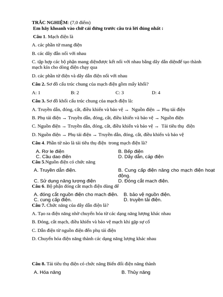 cau hoi on tap | PDF