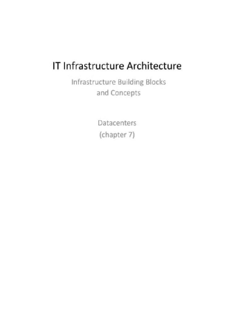 IT INFRASTRUCTURE (Data Centers) | PDF