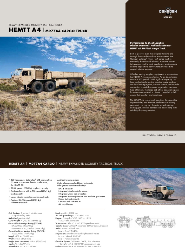 Oshkosh - Hemtt | PDF | Truck | Suspension (Vehicle)