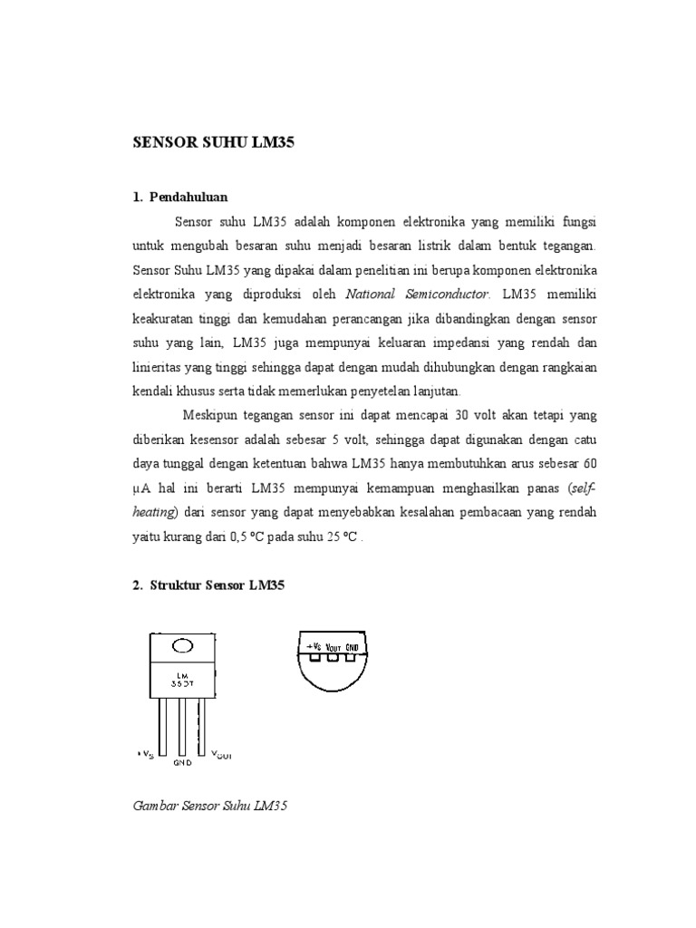 Rangkaian Sensor Suhu LM35 | PDF