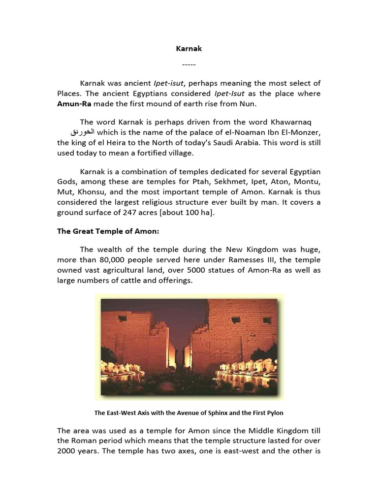 Karnak 2018 | PDF | Ancient Egypt