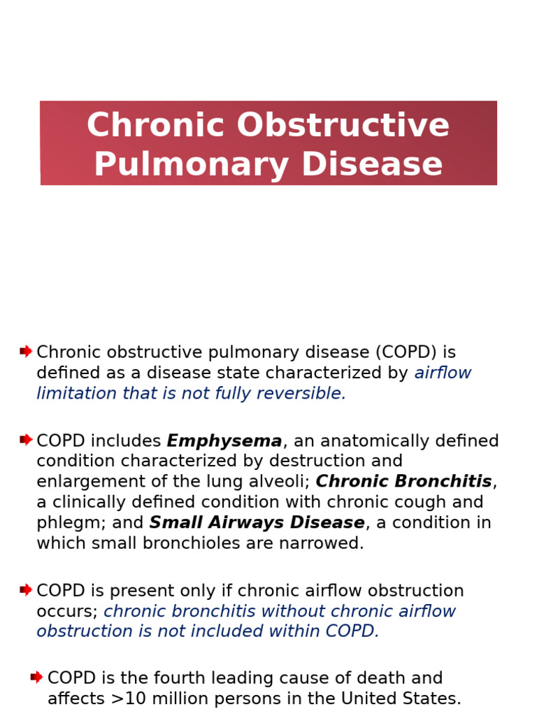 Copd | PDF | Chronic Obstructive Pulmonary Disease | Bronchitis