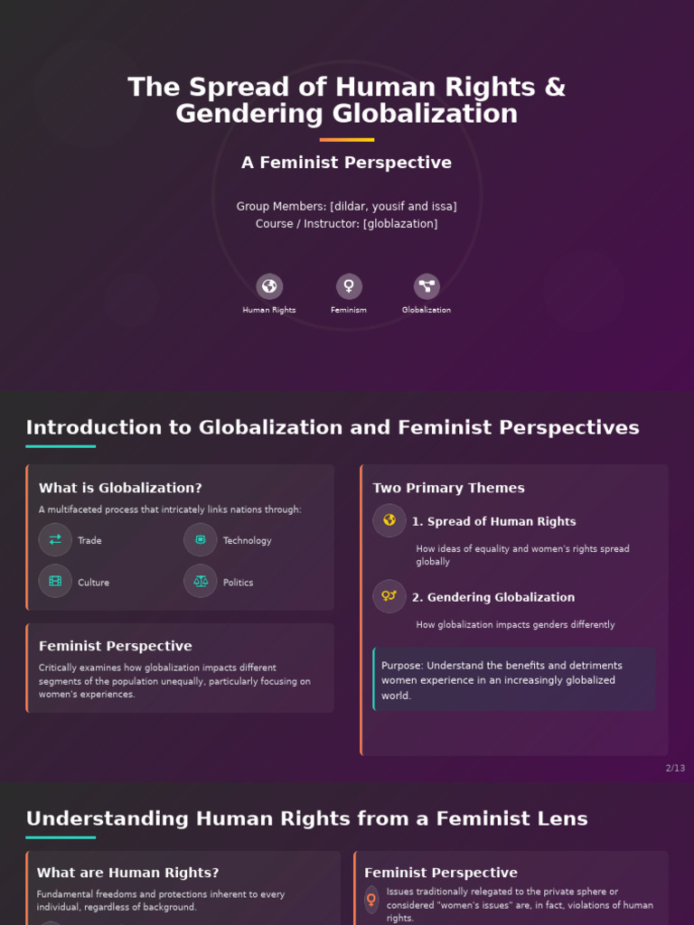 Gendering Globalization: A Feminist Lens | PDF | Gender Studies | Feminism