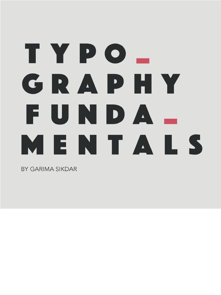 Typography Fundamentals | PDF