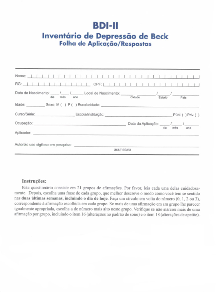 Beck - Bdi - Ii | PDF