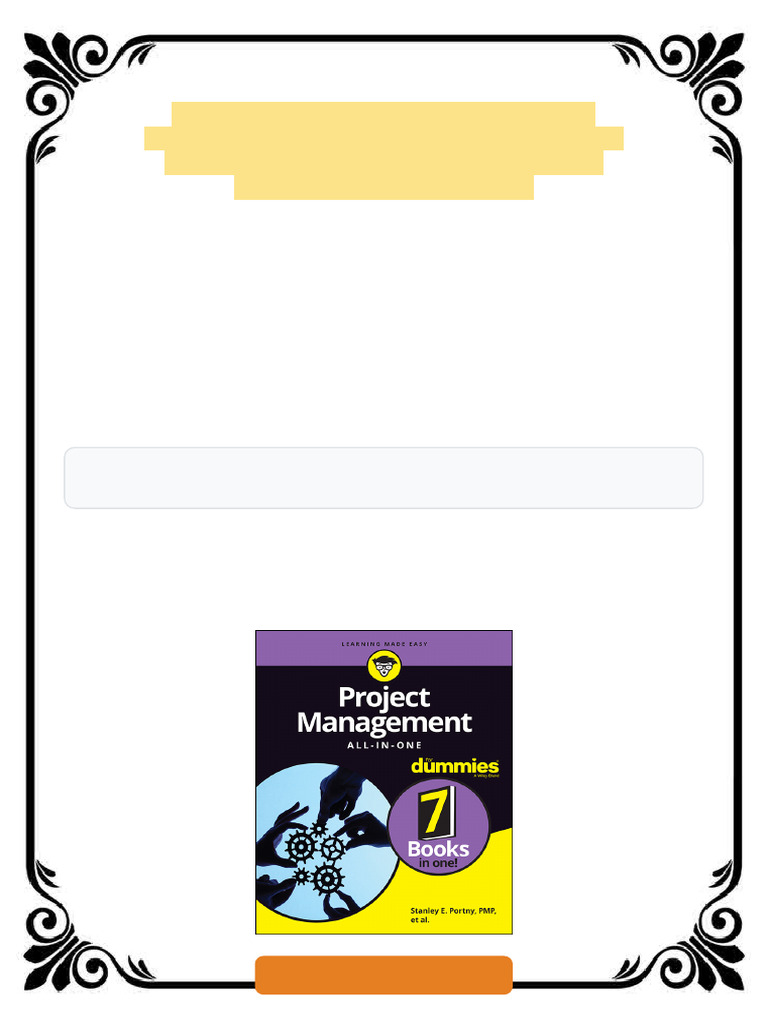 (EBOOK PDF) Project Management All in One For Dummies 4th Edition by ...