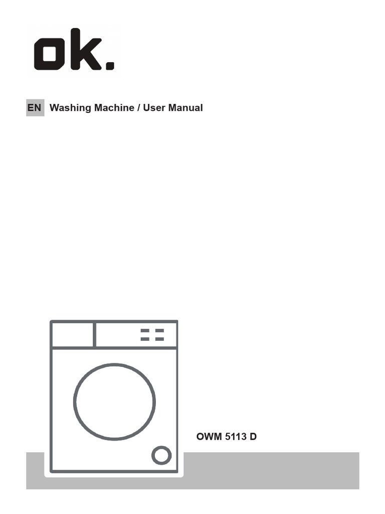Washing Machine / User Manual EN | PDF | Washing Machine | Laundry