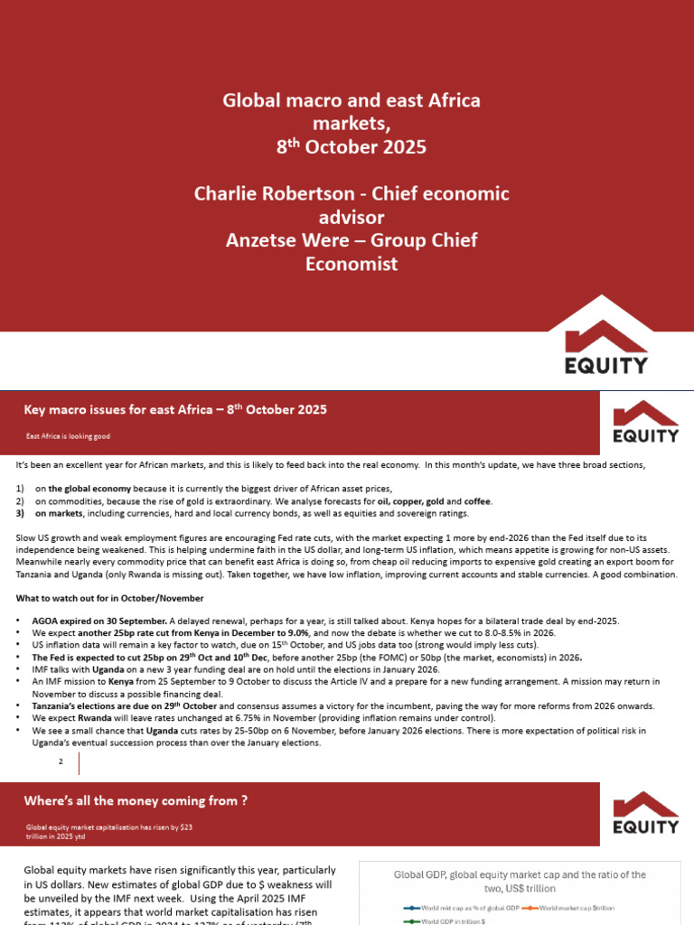 Global Macro Markets East Africa 8th October 2025 | PDF | Inflation ...