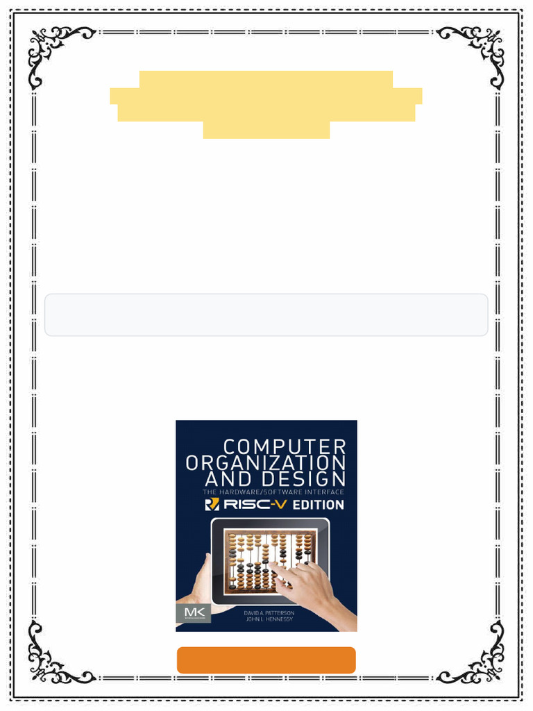 Computer Organization and Design The Hardware Software Interface RISC V ...