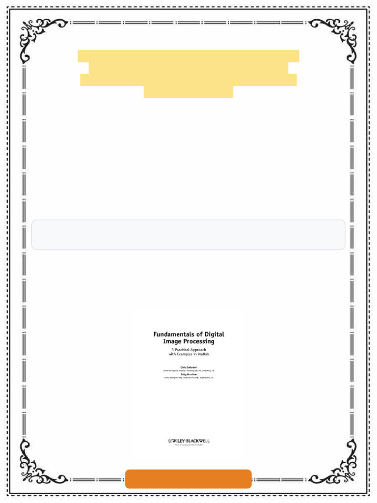 Fundamentals of Digital Image Processing A Practical Approach with ...