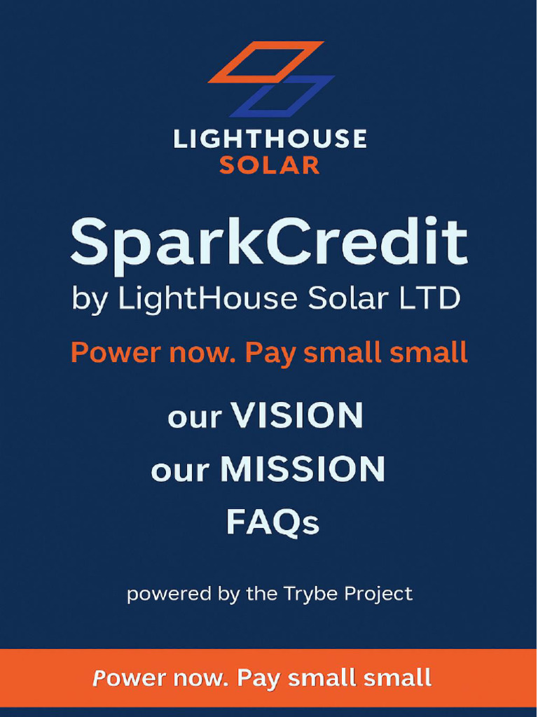 Spark Credit by Lighthouse Solar Ltd | PDF | Economies