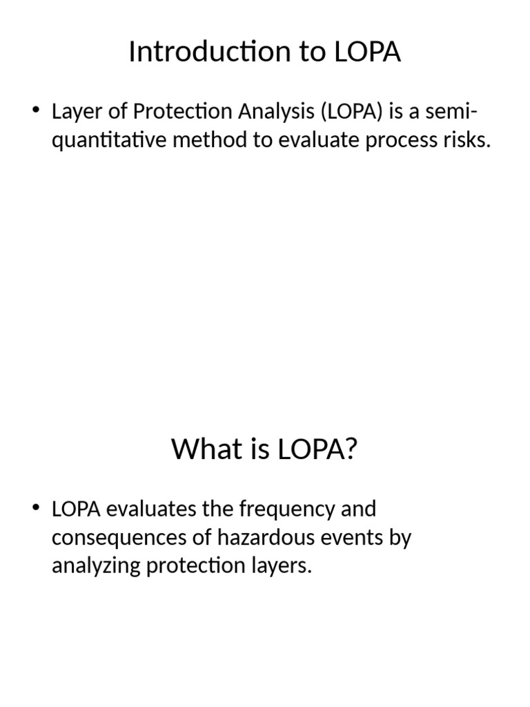 LOPA Presentation | PDF