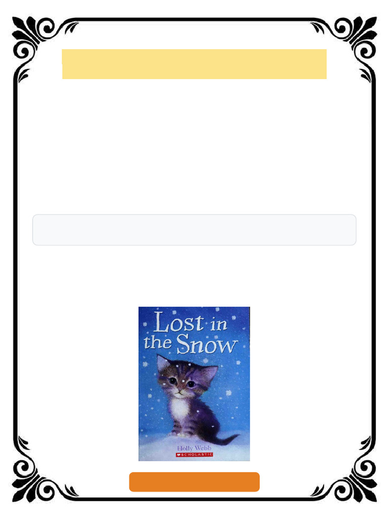 Lost in The Snow Pet Rescue Adventures Holly Webb Ebook Total Edition ...