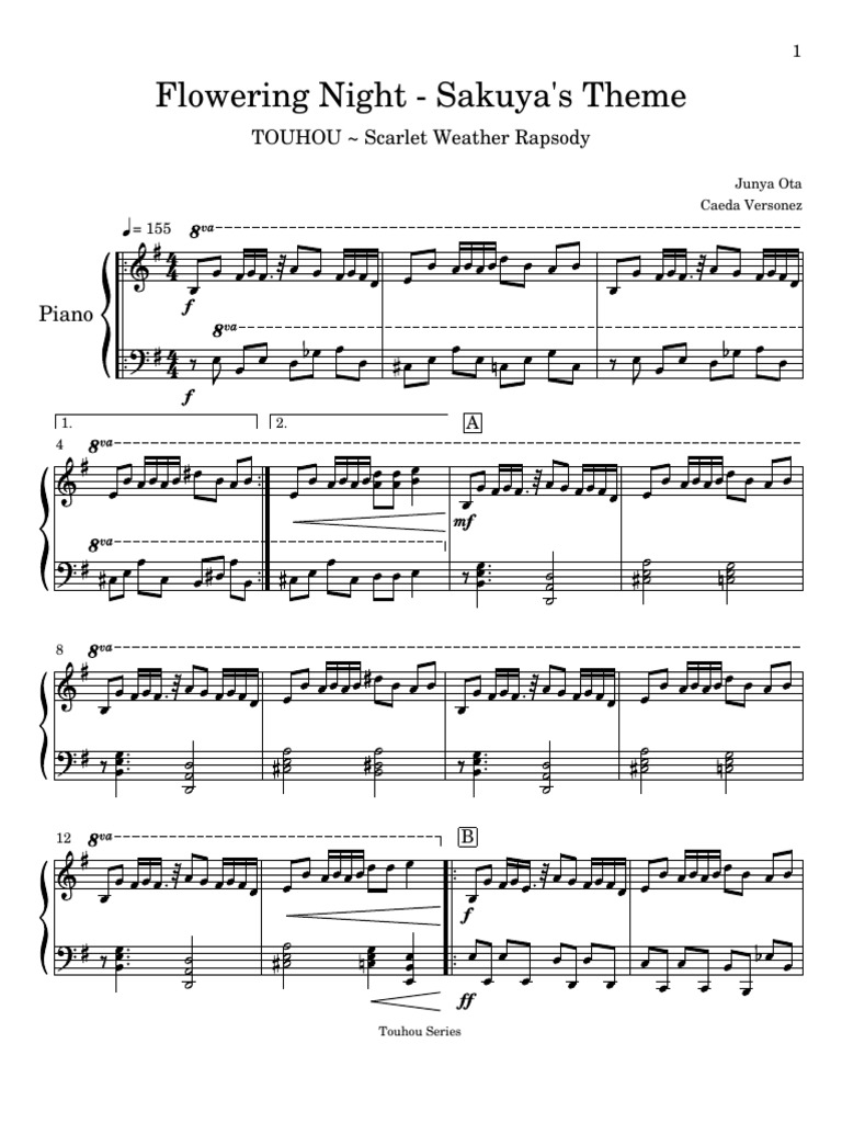 Flowering Night - Sakuya's Theme | PDF