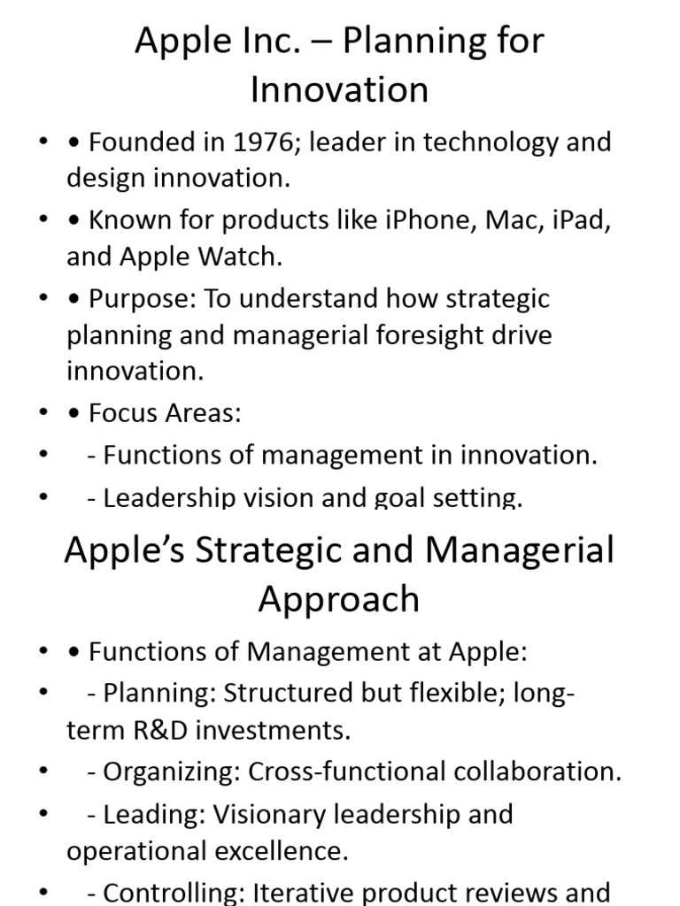 Apple’s Innovation Strategy Explained | PDF