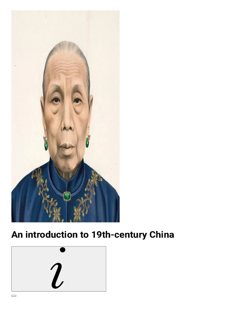 19th Century China: Culture and Change | PDF | Qing Dynasty | China