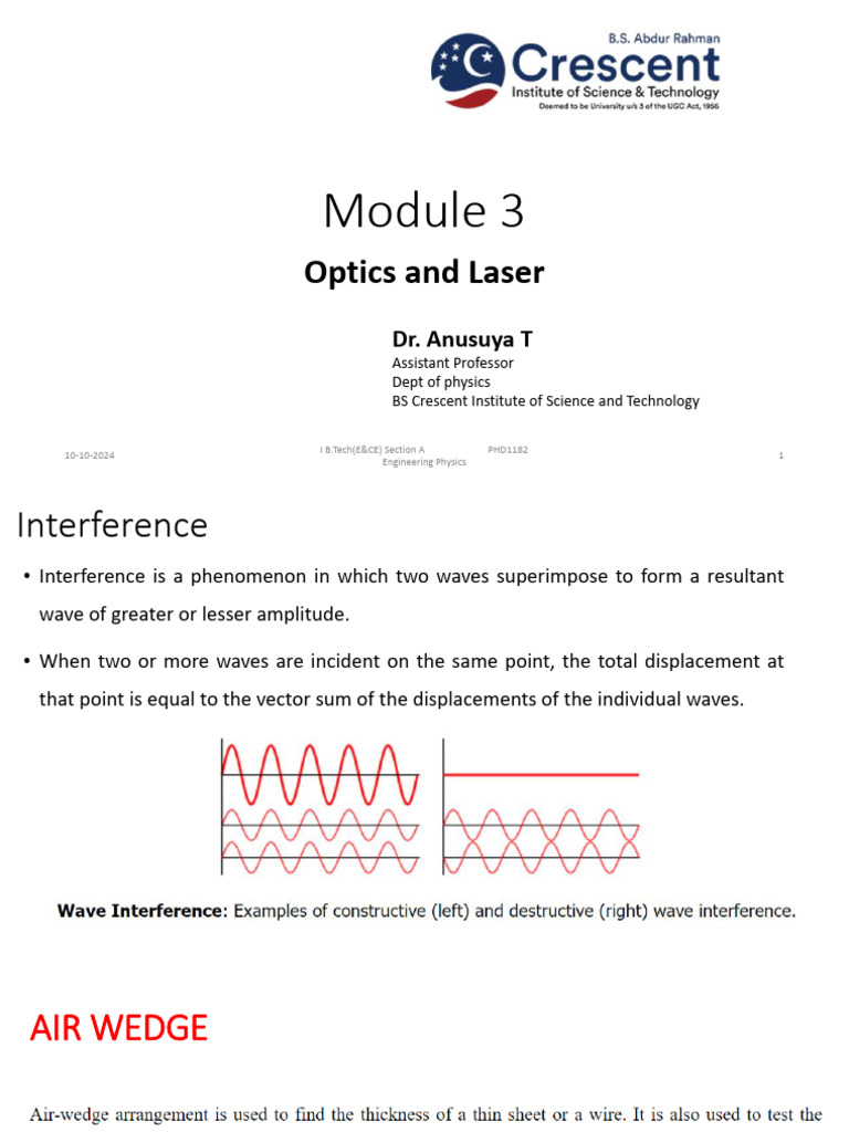 Laser Fundamentals and Holography Overview | PDF | Holography | Laser