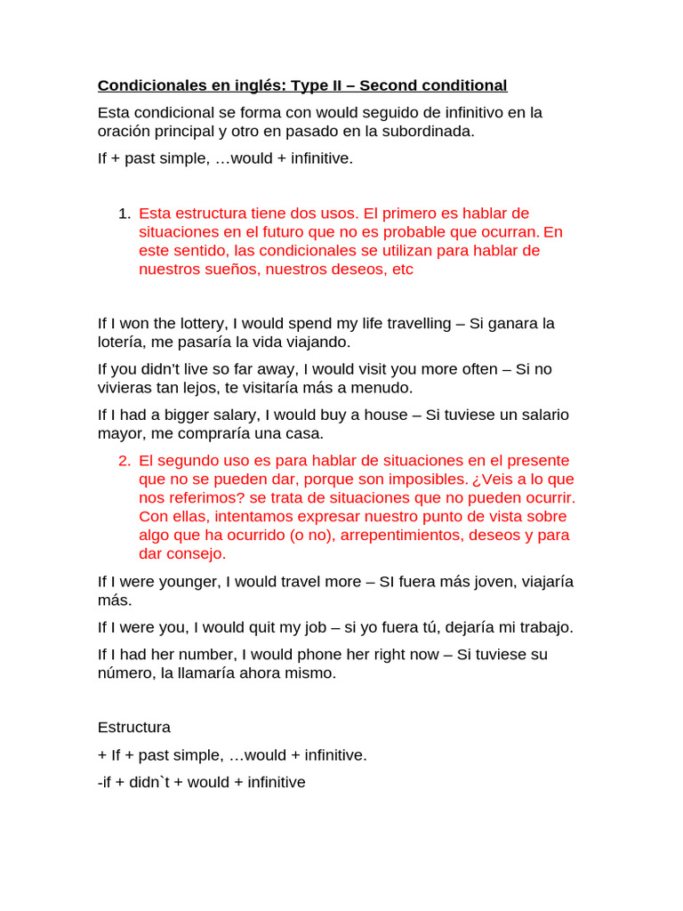 Second Conditional | PDF