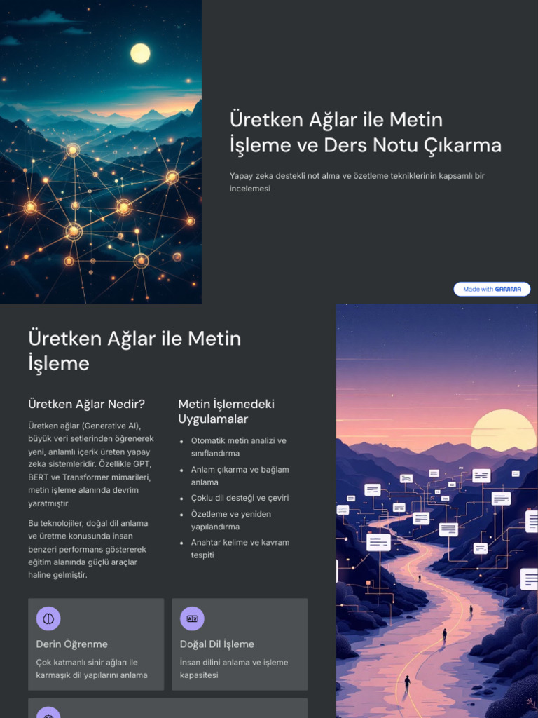 Hafta 3 Uretken Aglar Ile Metin Isleme Ve Ders Not 251121 122756 | PDF
