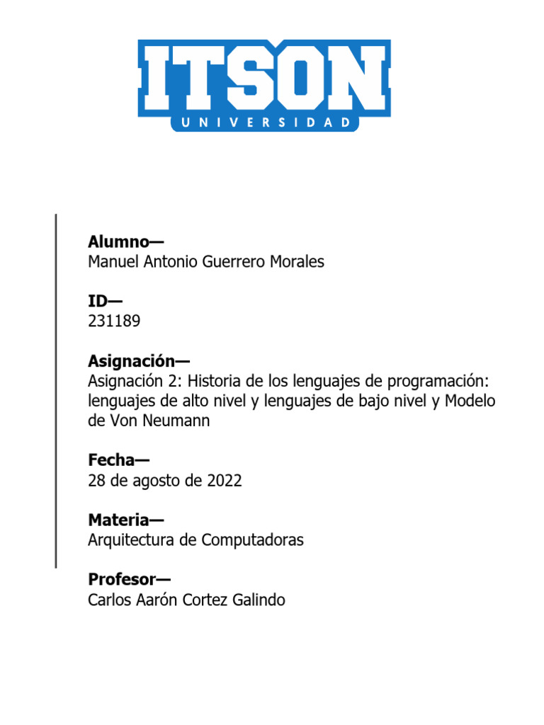 ACT02 ACL4 GM | PDF | Lenguaje de programación | Programación de computadoras