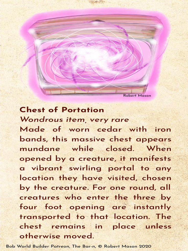 The Bar-N, Chest of Portation | PDF
