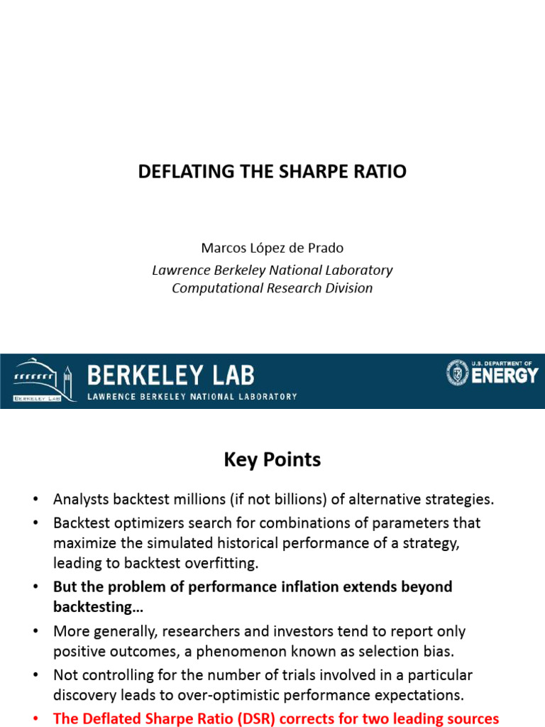 Deflating the Sharpe Ratio Explained | PDF | Modern Portfolio Theory ...