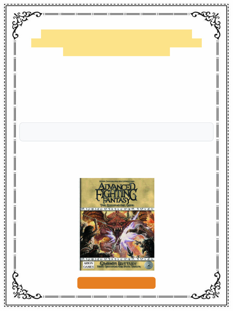 Advanced Fighting Fantasy Core Rules 2nd Edition Graham Bottley ebook ...