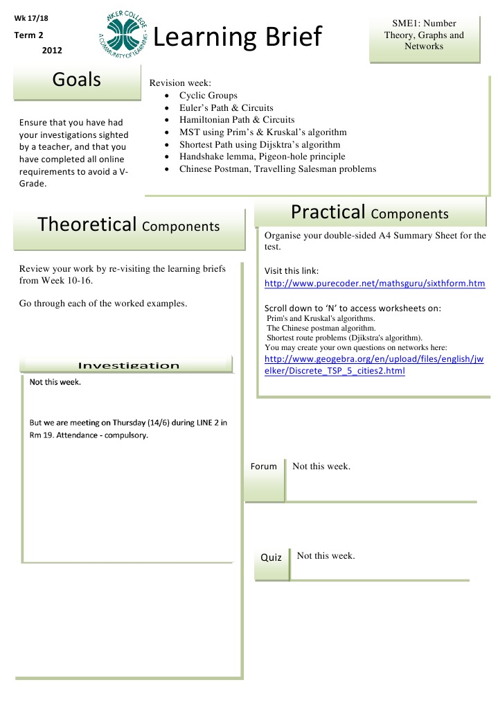 Sme1 Weeks 17 18 Revision | PDF