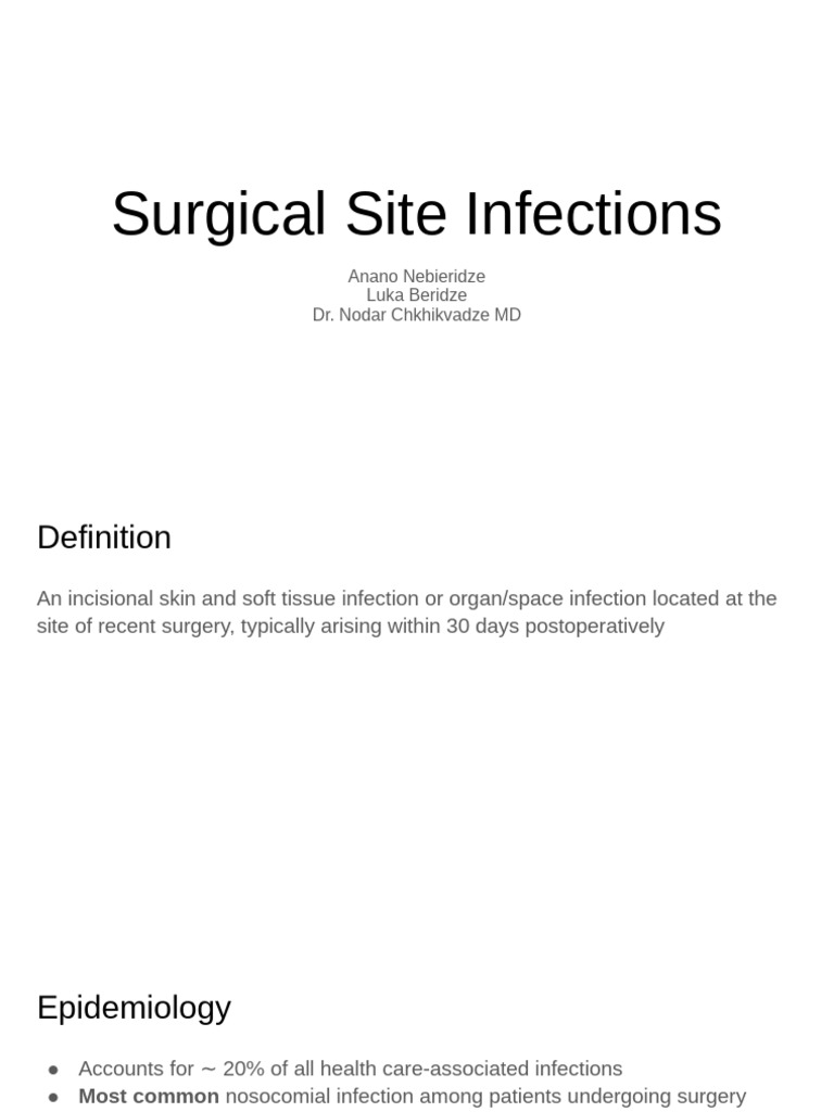 Lecture 12 - Surgical Site Infections | PDF | Wound | Methicillin ...