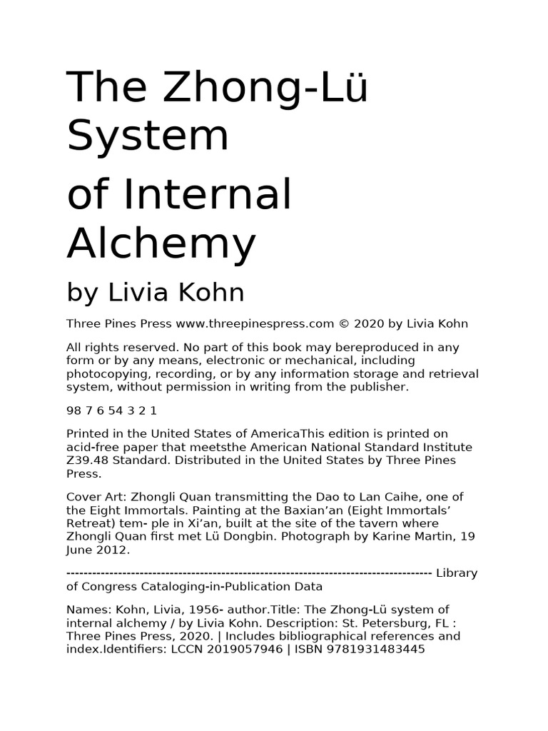 The Zhong-Lü System of Internal Alchemy | PDF | Neidan