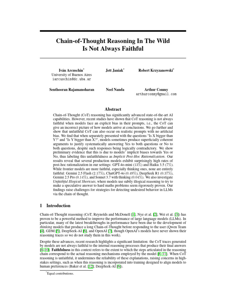 Unfaithful Chain-of-Thought Reasoning | PDF | Reason | Causality