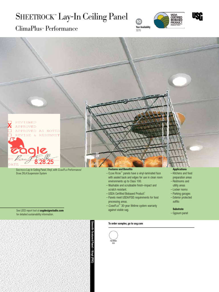 2025_0828 Sheetrock Clng Panel -Climaplus-data-SC1820 | PDF | Polyvinyl ...
